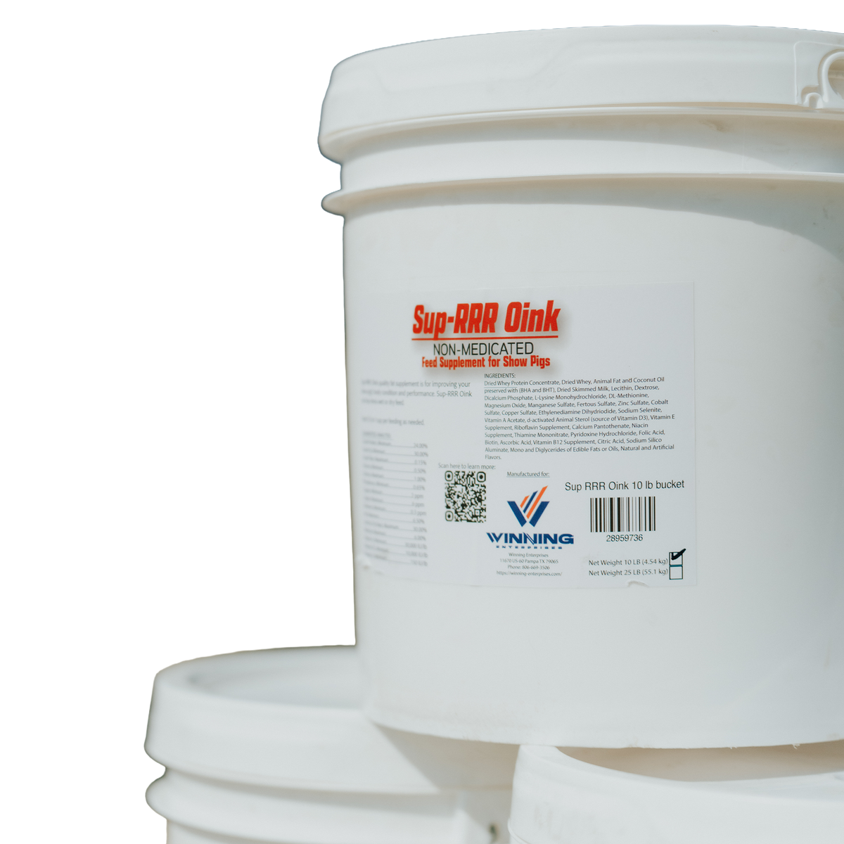 Sup-RRR Oink 10 lb bucket – Winning Enterprise Supplements